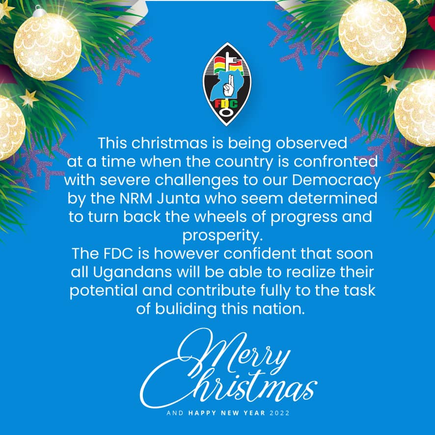 FDC CHRISTMAS MESSAGE » Forum for Democratic Change